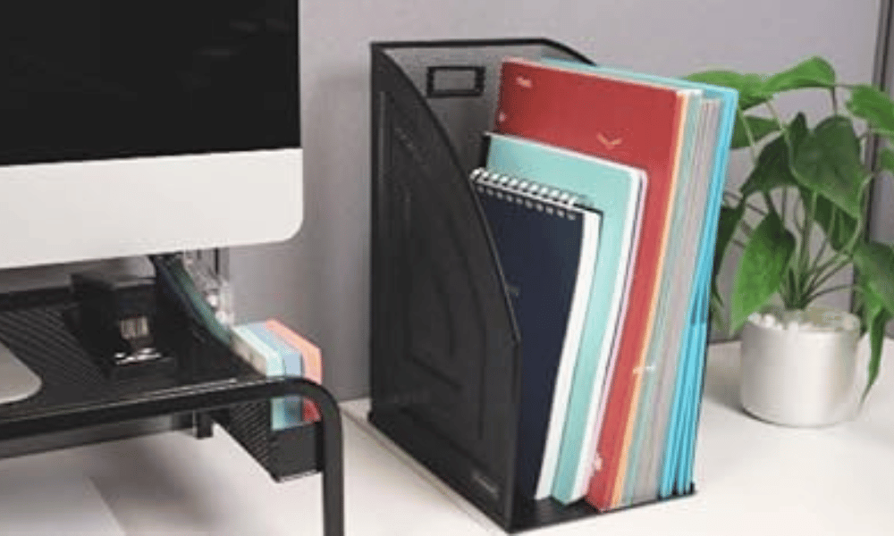How do file racks enhance document organization?
