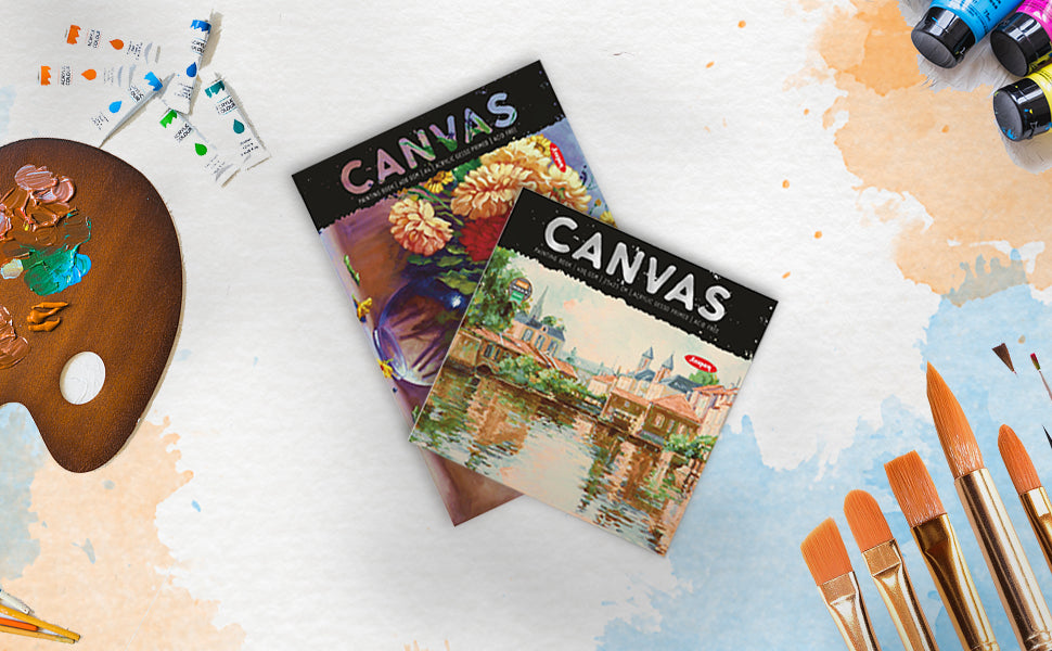 What types of canvas pads are best suited for oil paints?