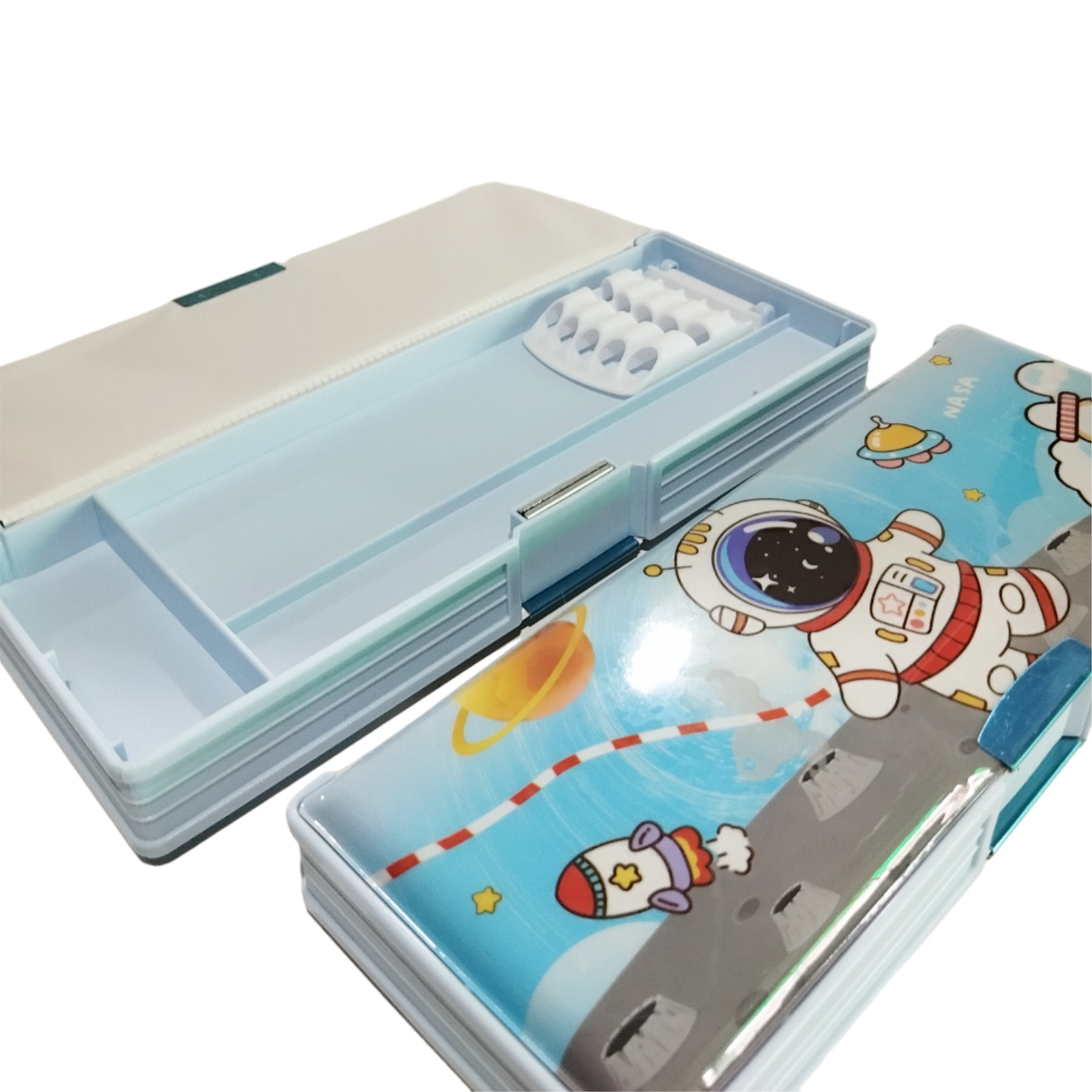 Buy Now Astronaut Cartoon Magnetic Pencil Box for Kids