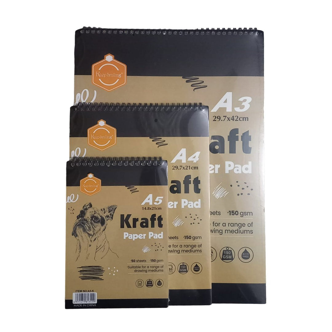Buy Keep Smiling Kraft Paper Pad 50Sheets Online