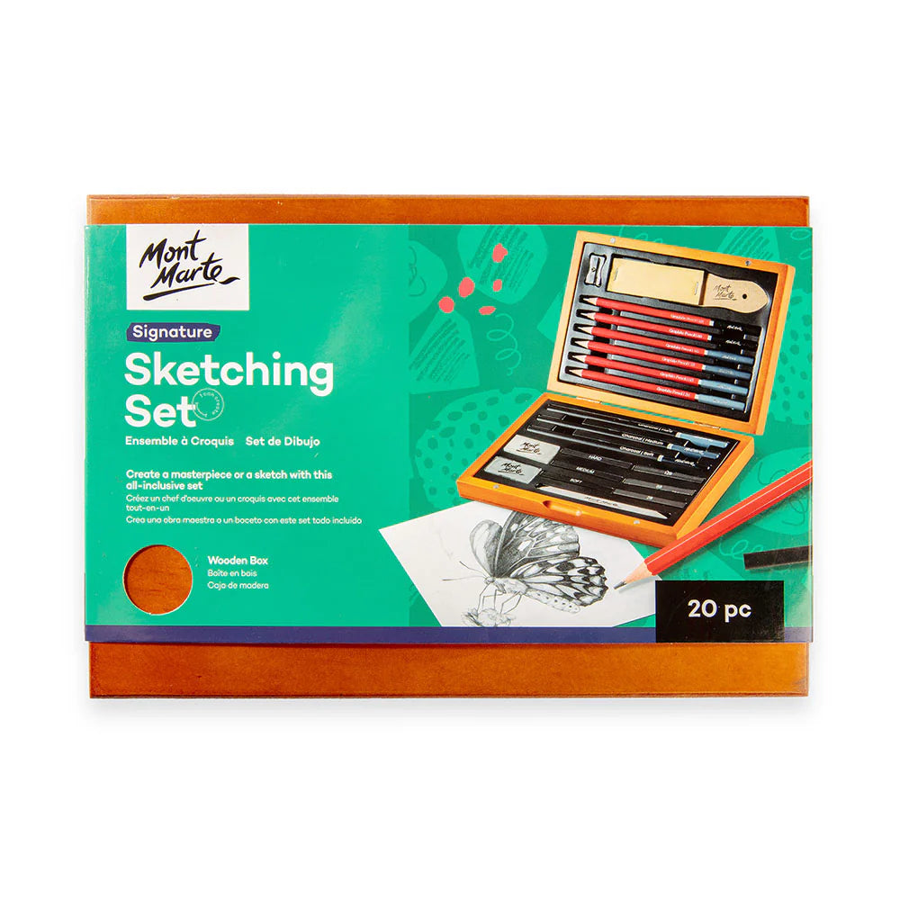 Buy Mont Marte Sketching Set in Wooden Box Online