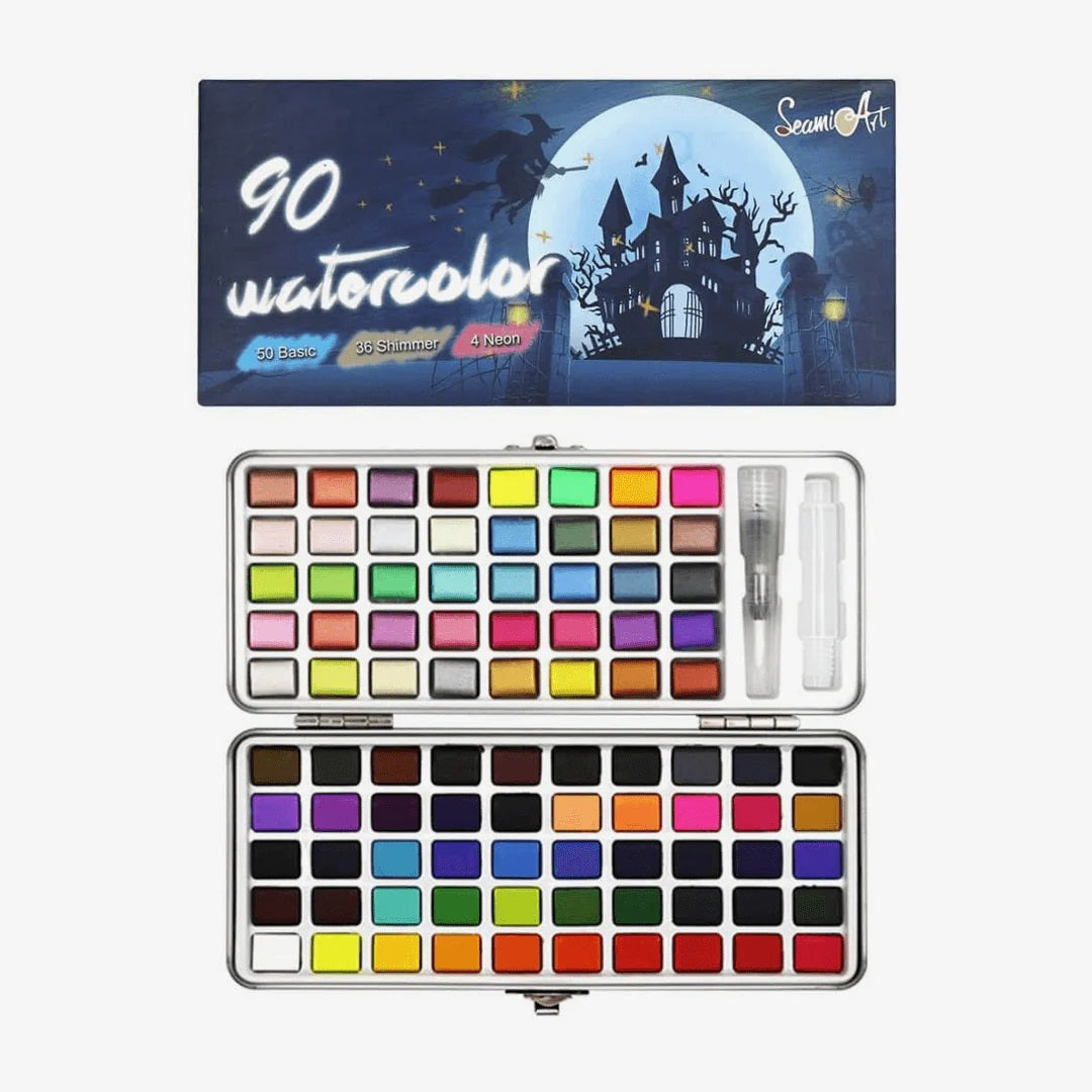 Buy Now Seamiart Solid Watercolor Paint Set Of 90