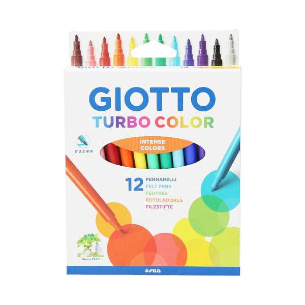 buy Now Giotto Turbo Color Markers 12 Pcs Set