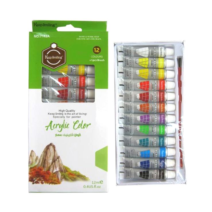 Buy Now Keep Smiling Acrylic Paints Pack of 12